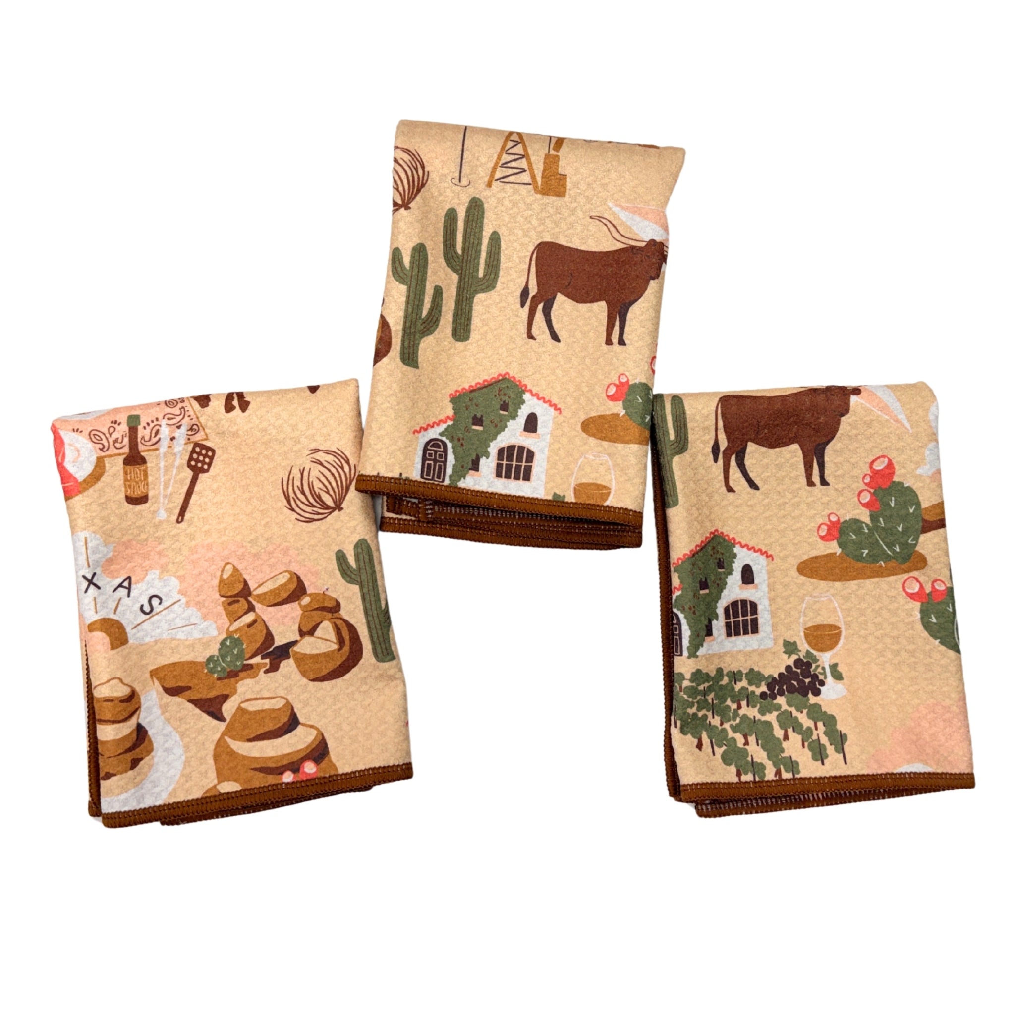 Mighty Mini Towel (Set of 3) Reversible - Signature Collection Texas ...