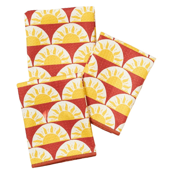 Mighty Mini Towel (Set of 3) Reversible - Marie Le Moal Sunrise - Once ...