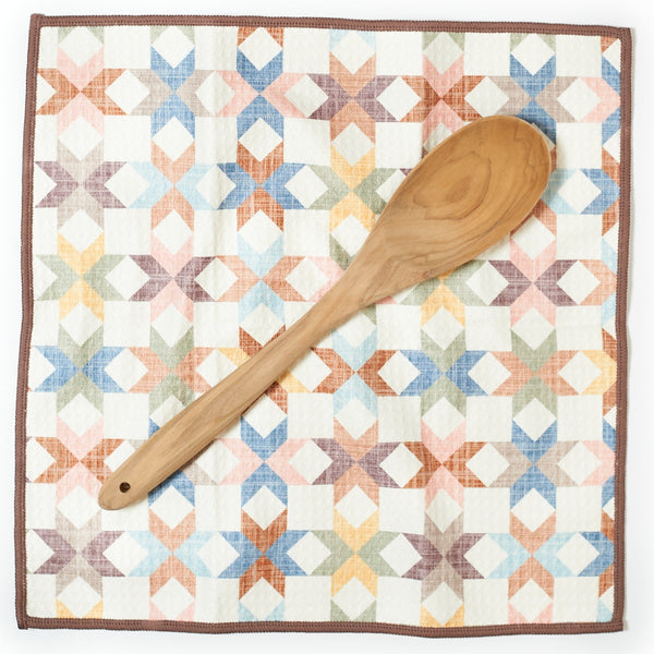 Small Kitchen Towels | Small Dishcloths (Set of 3) - Star Quilt Print ...